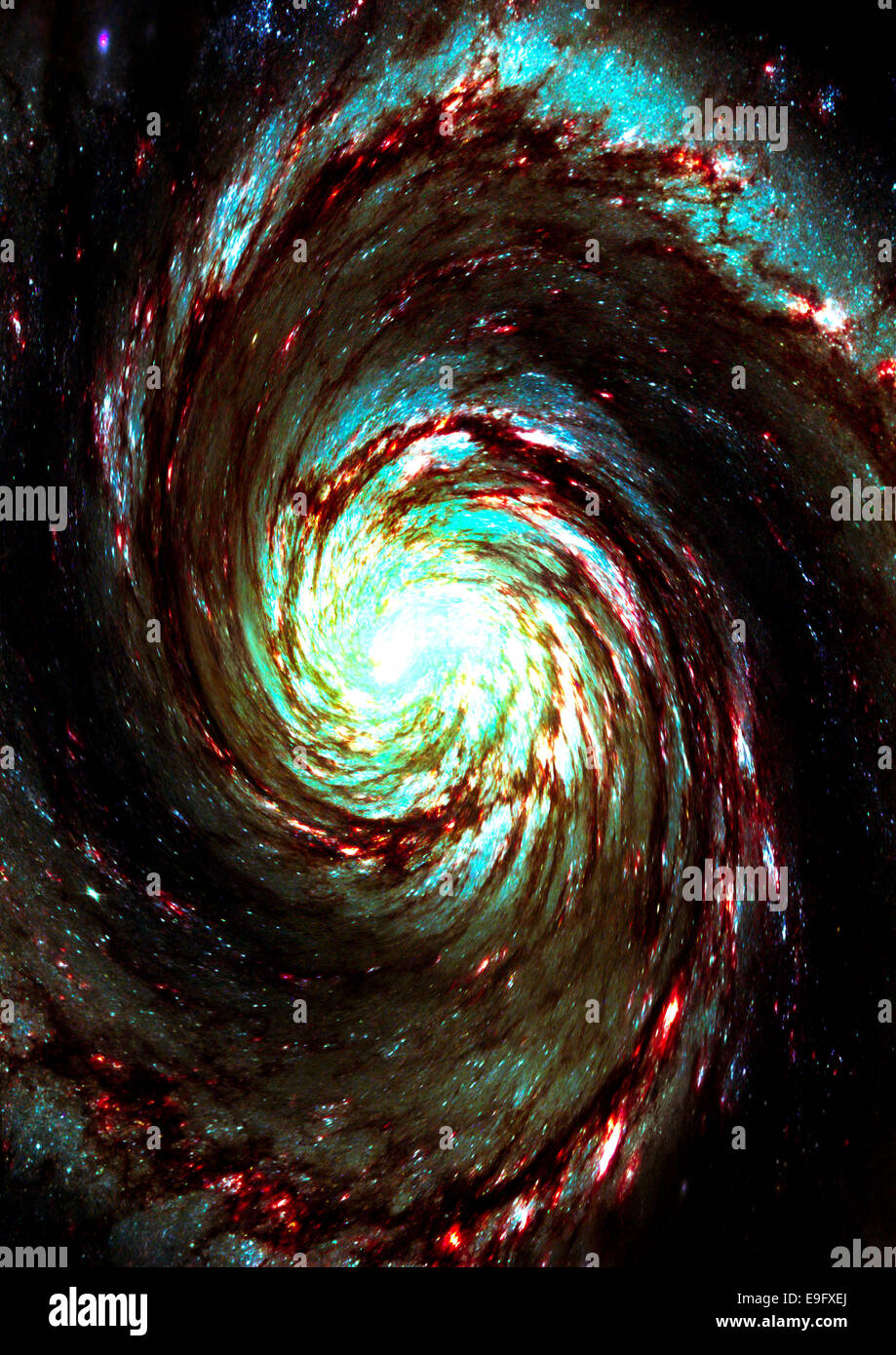 Far away spiral galaxy Stock Photo - Alamy