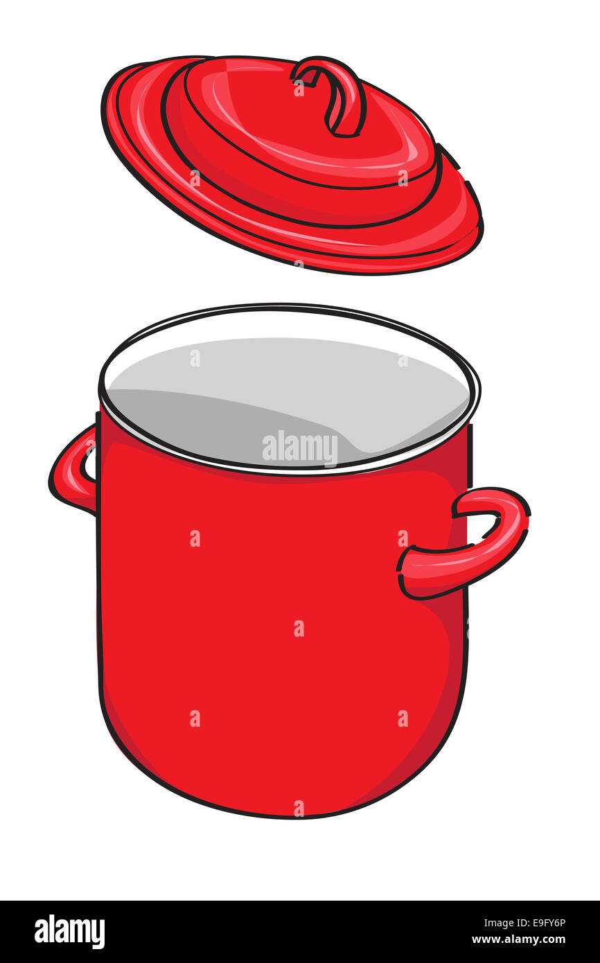 pot and lid isolated Stock Photo - Alamy