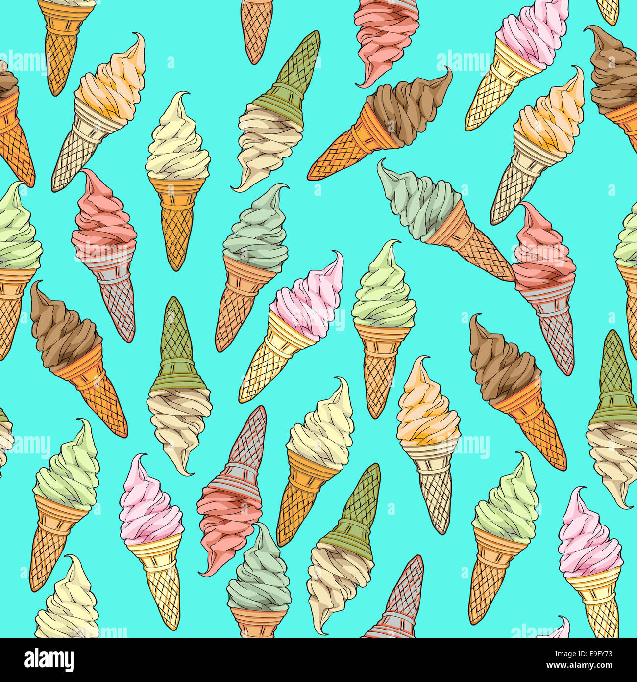 ice cream pattern Stock Photo - Alamy