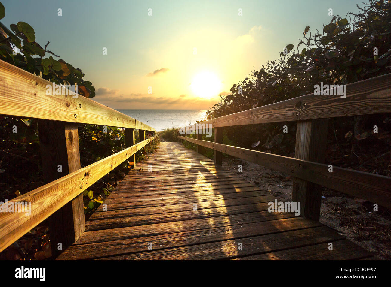 Boardwalk on beach Stock Photo - Alamy