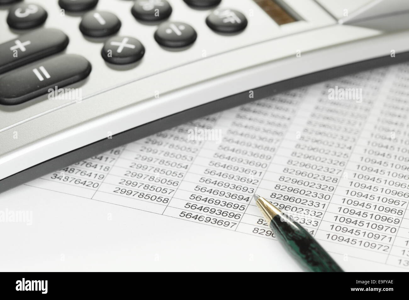 numbers and calculator Stock Photo - Alamy