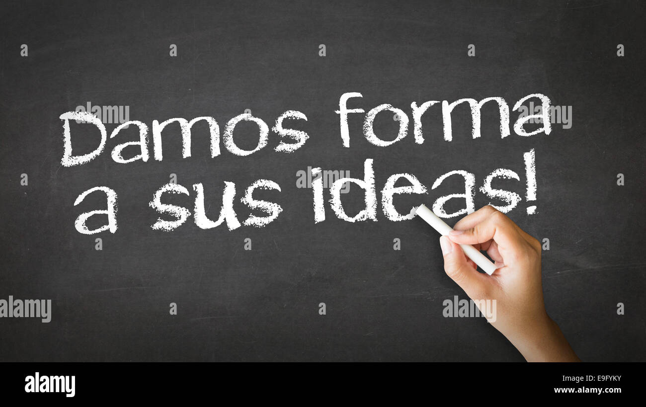 We Shape Your Ideas Chalk Illustration Stock Photo - Alamy