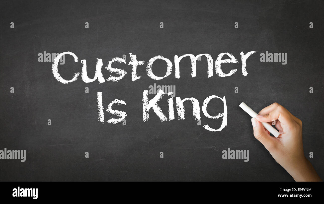 Customer is king Chalk Illustration Stock Photo - Alamy