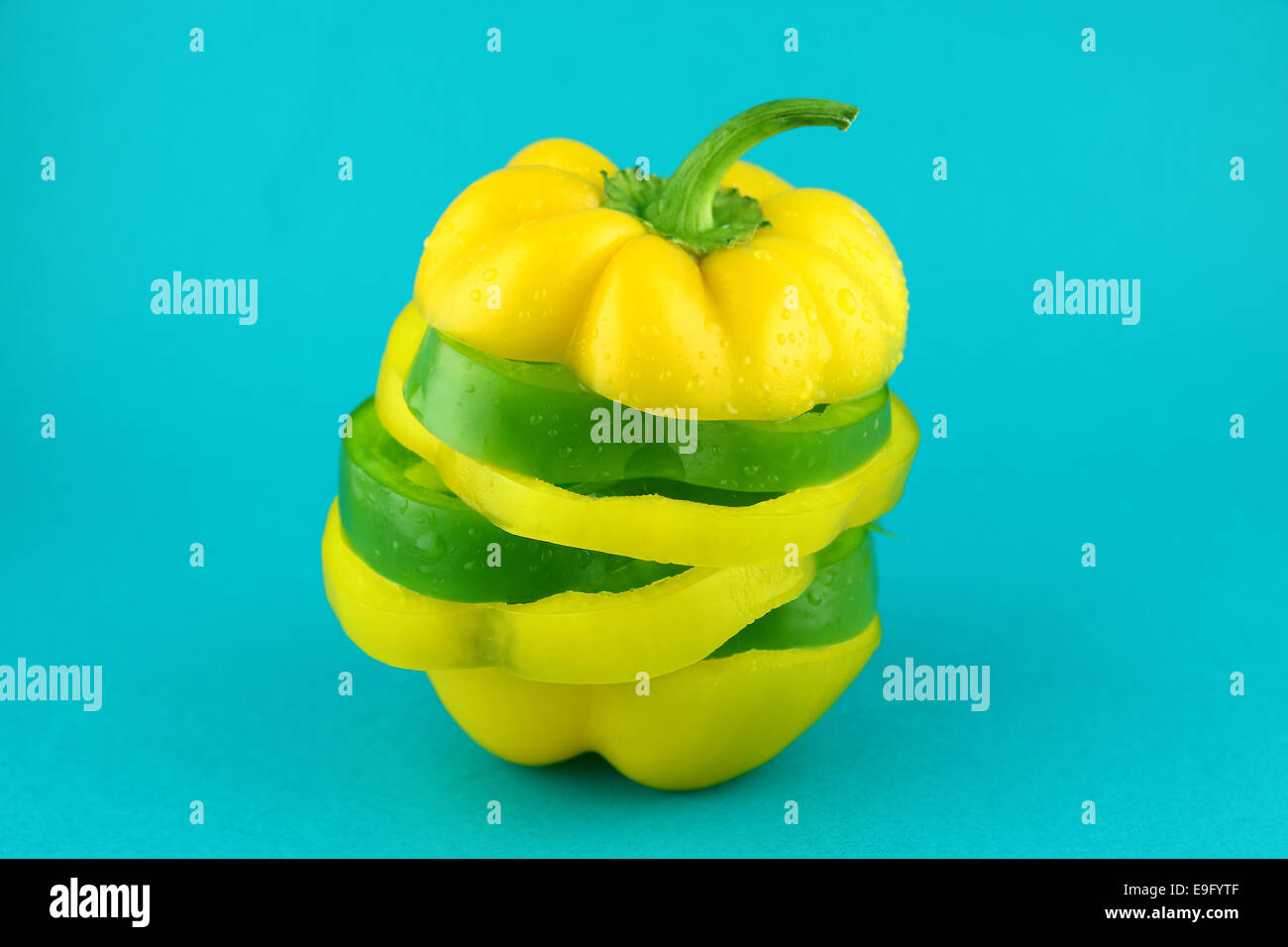 Colorful bell pepper slices hi-res stock photography and images - Alamy