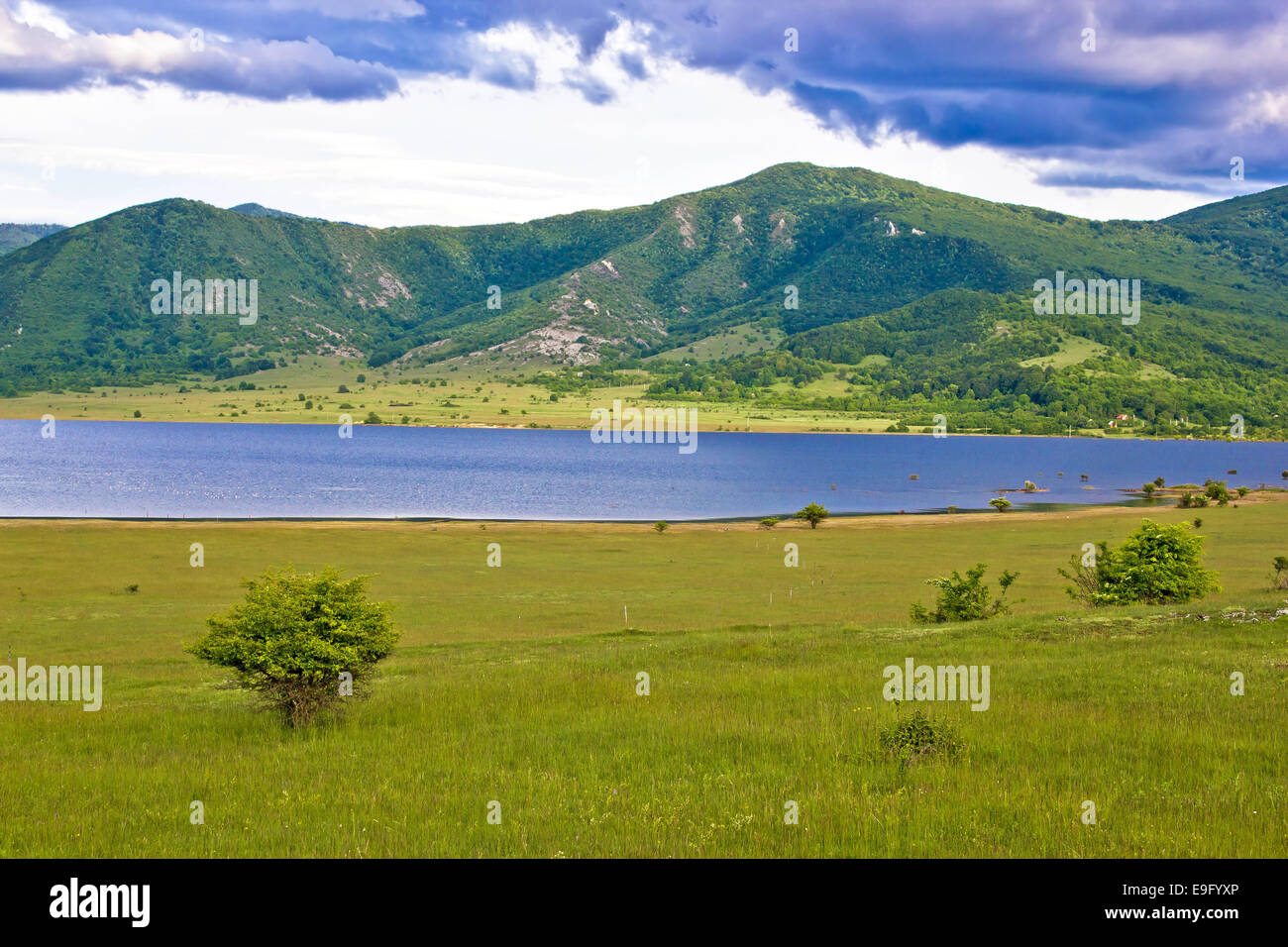 Lika region mountain and lake landscape Stock Photo - Alamy