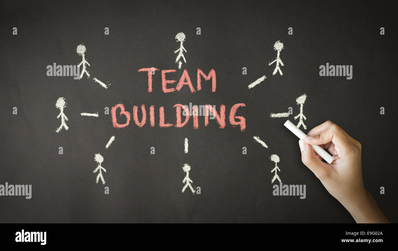 Team building Chalk Drawing Stock Photo - Alamy