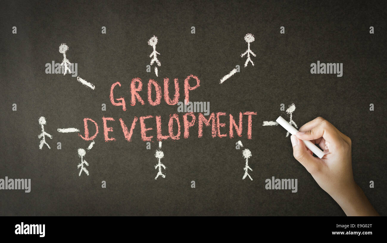 Group Development Chalk Drawing Stock Photo - Alamy