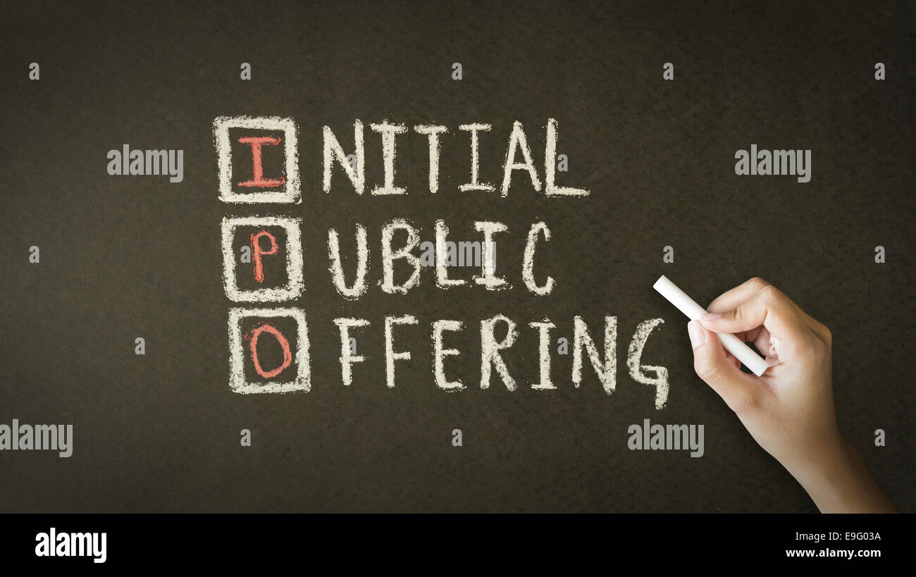 Initial Public Offering Chalk Drawing Stock Photo - Alamy