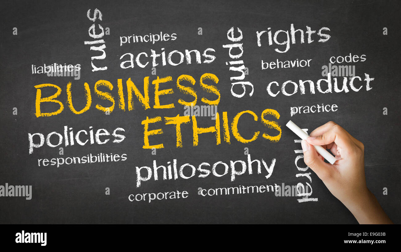 Business Ethics Chalk Drawing Stock Photo - Alamy