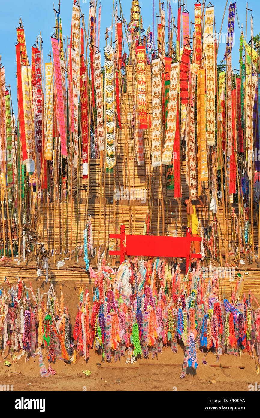 Colorful flags and pennants Stock Photo - Alamy