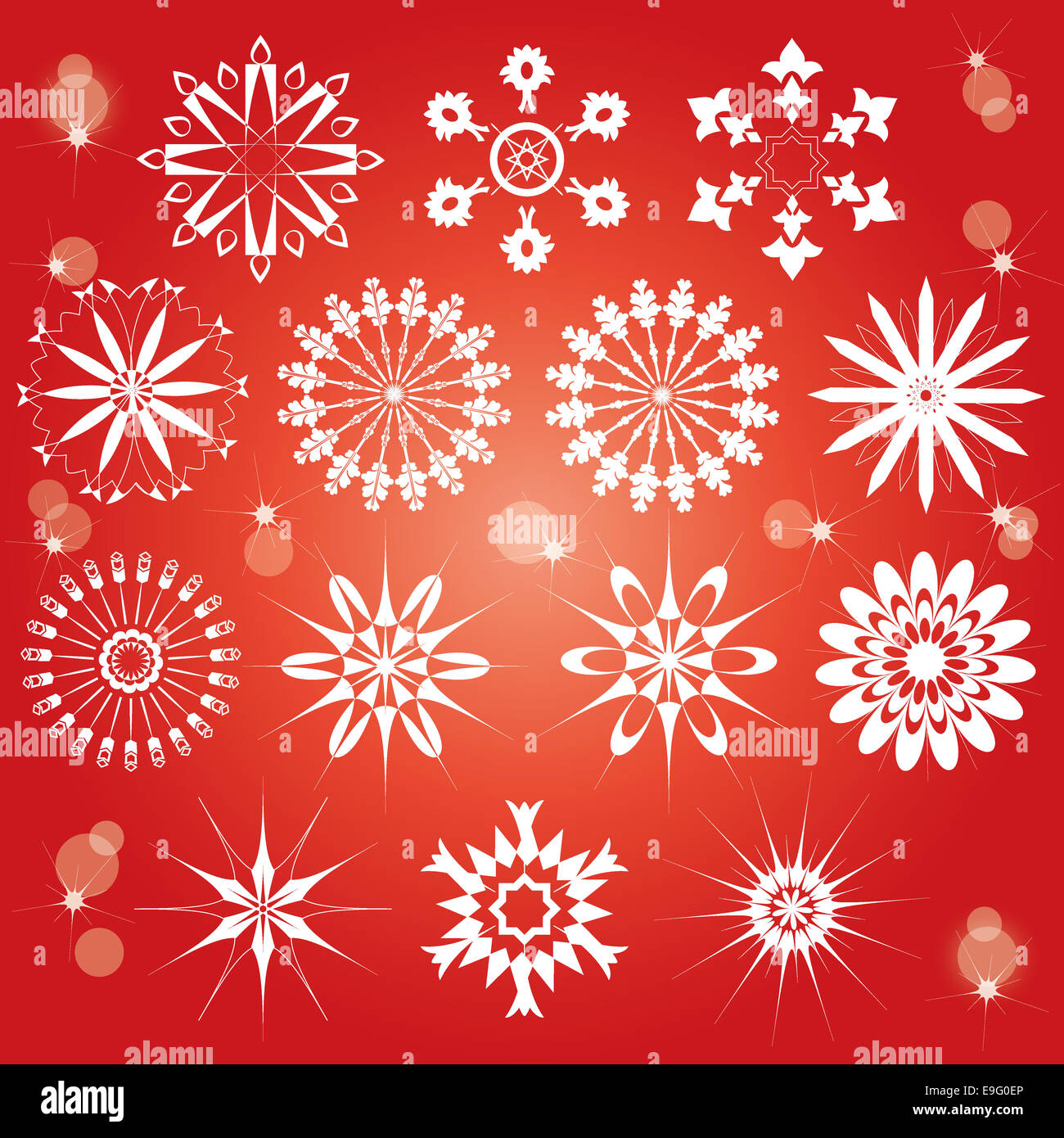 Snowflakes set hi-res stock photography and images - Alamy