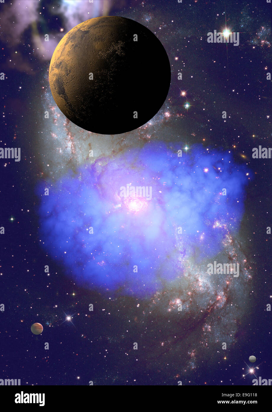 far-out planets in a space Stock Photo - Alamy