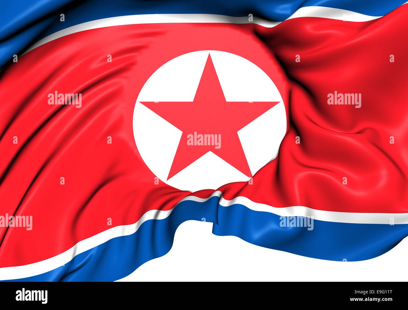 Dprk flag 3d illustration hi-res stock photography and images - Alamy