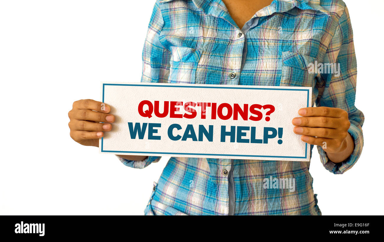 Questions, we can help Stock Photo - Alamy