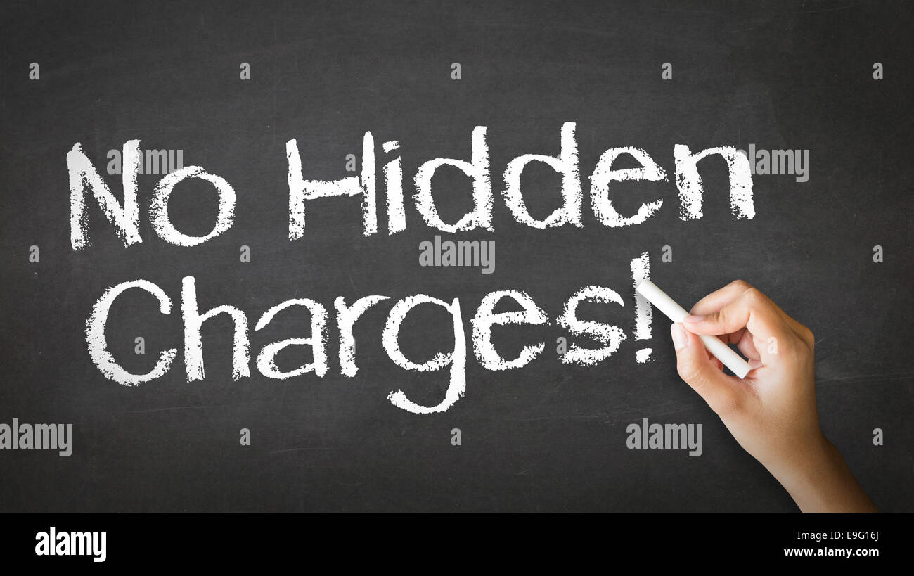 No Hidden Charges Chalk Illustration Stock Photo - Alamy