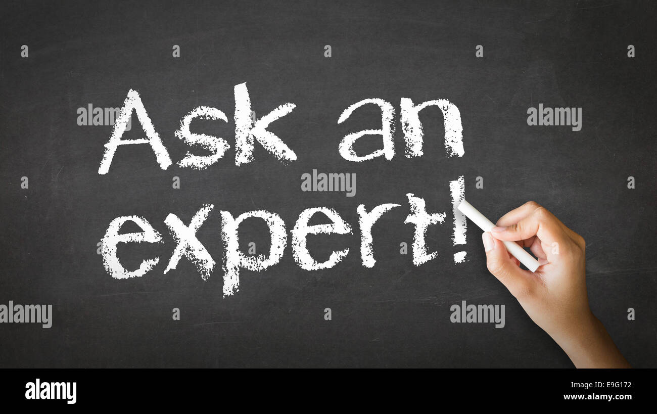 Ask an Expert Chalk Illustration Stock Photo - Alamy