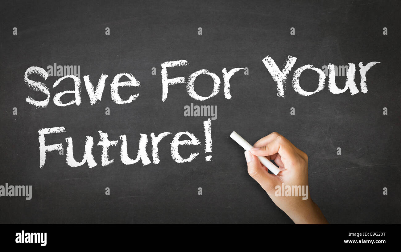 Save For Your Future Chalk Illustration Stock Photo - Alamy