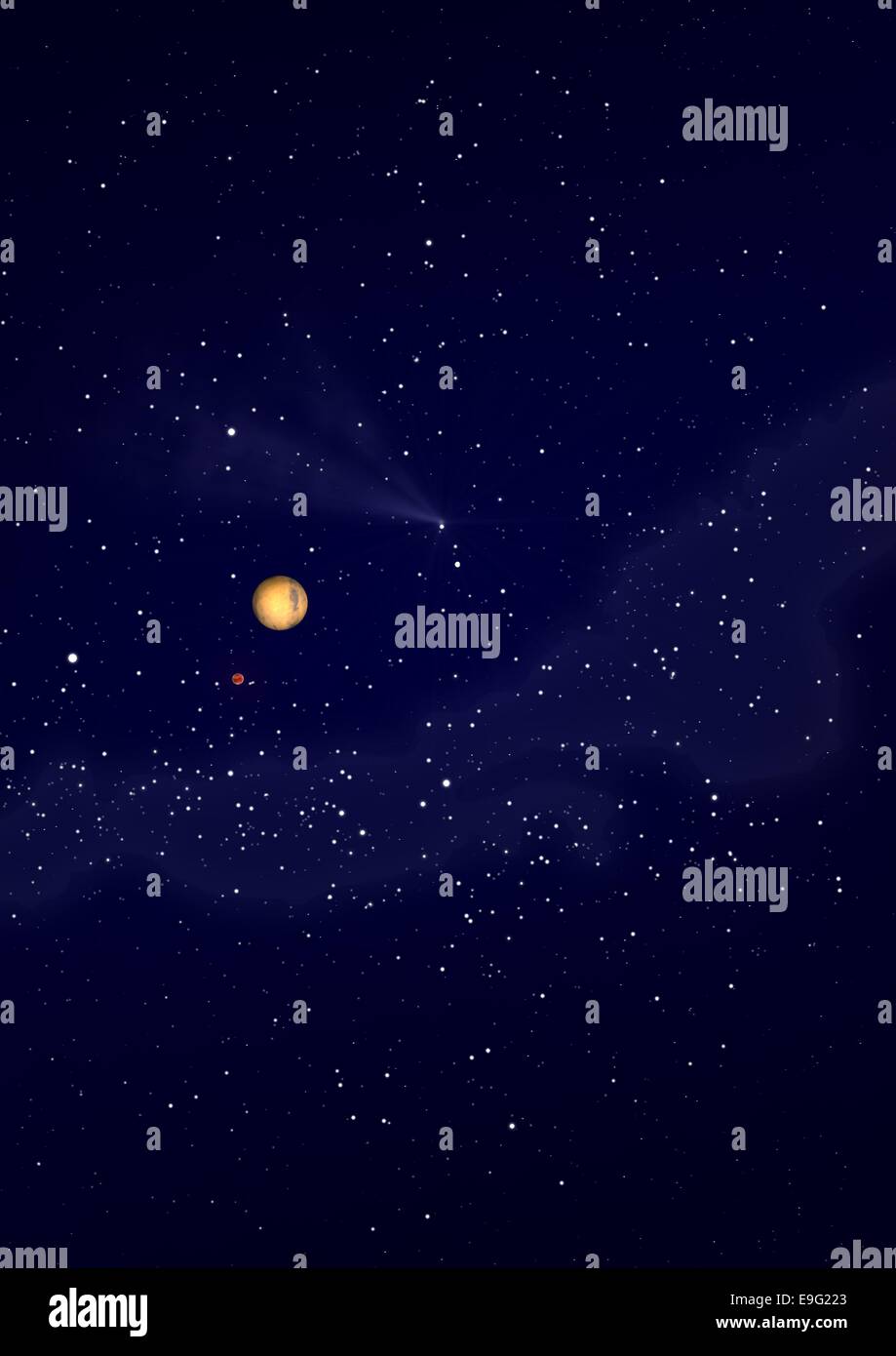 far-out planets in a space Stock Photo - Alamy