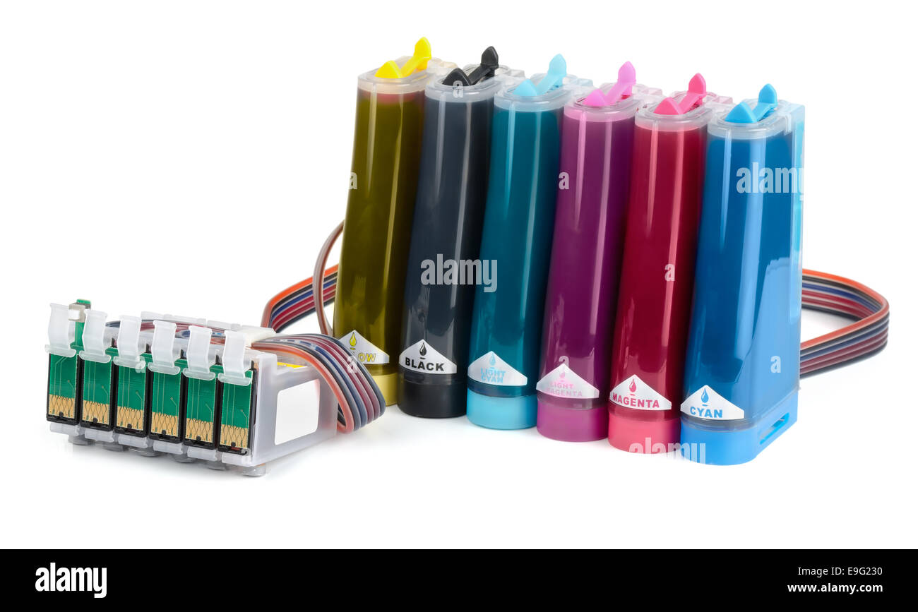 Continous ink supply system (CISS Stock Photo - Alamy