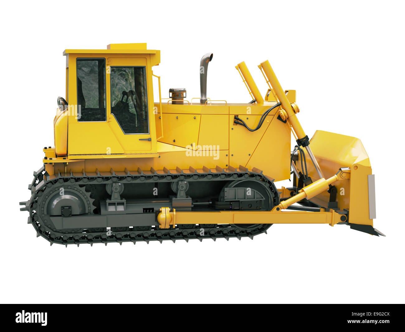 Komatsu bulldozer Cut Out Stock Images & Pictures - Alamy