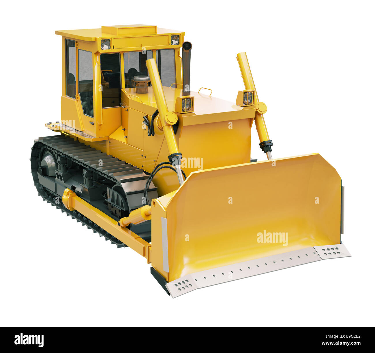 Heavy crawler bulldozer isolated Stock Photo - Alamy