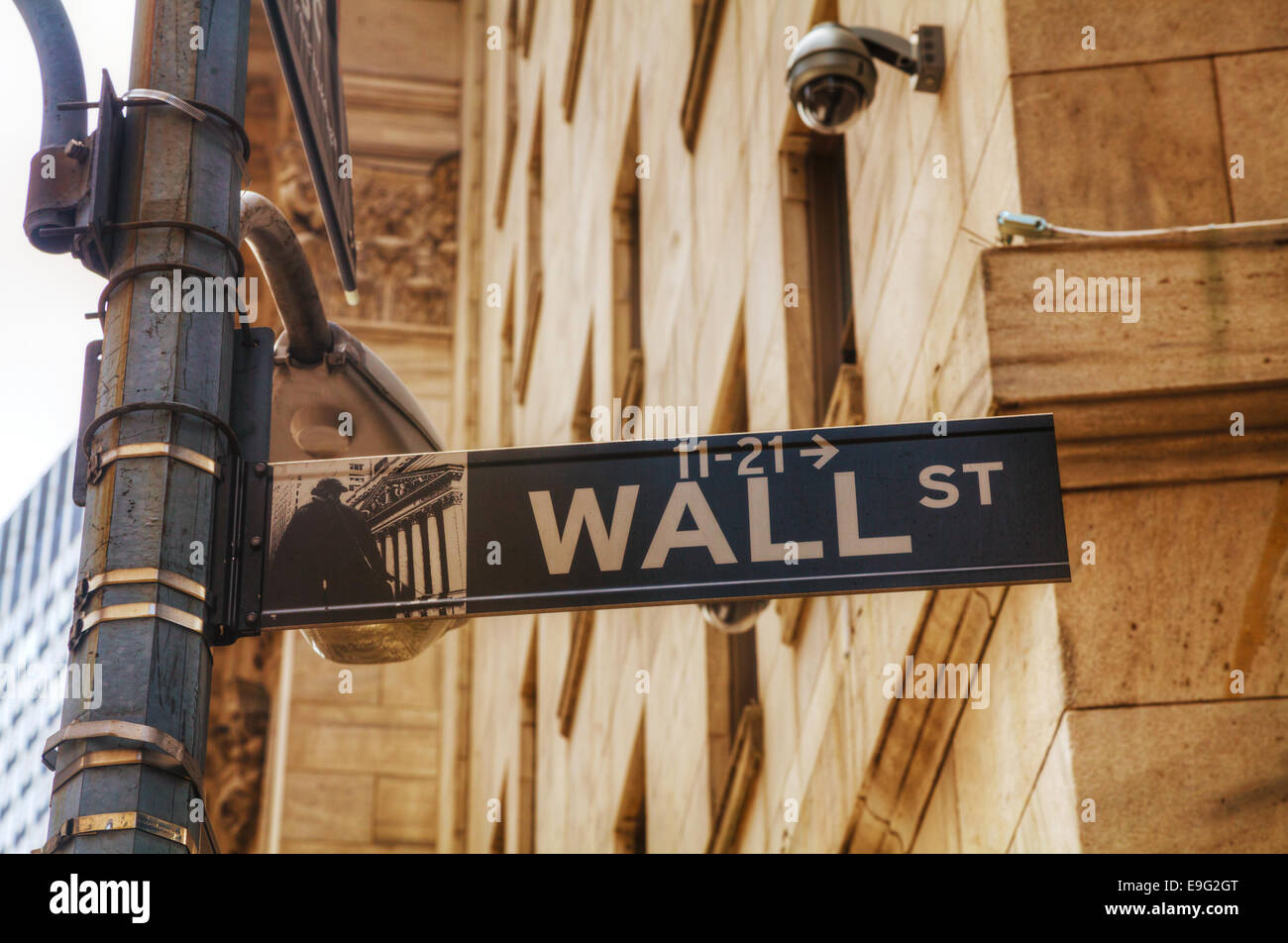 Wall street sign Stock Photo - Alamy