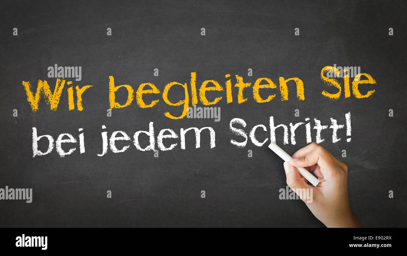 We guide you through every step (In German Stock Photo - Alamy