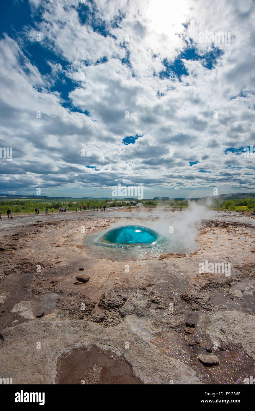 Strokkur geyser, Iceland Stock Photo - Alamy