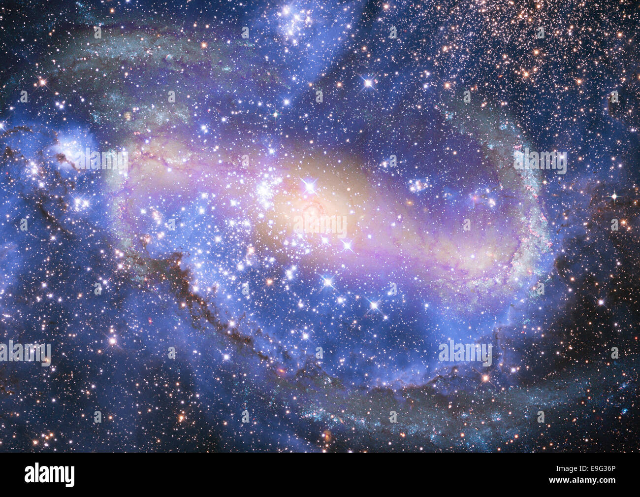 Far away spiral galaxy Stock Photo - Alamy