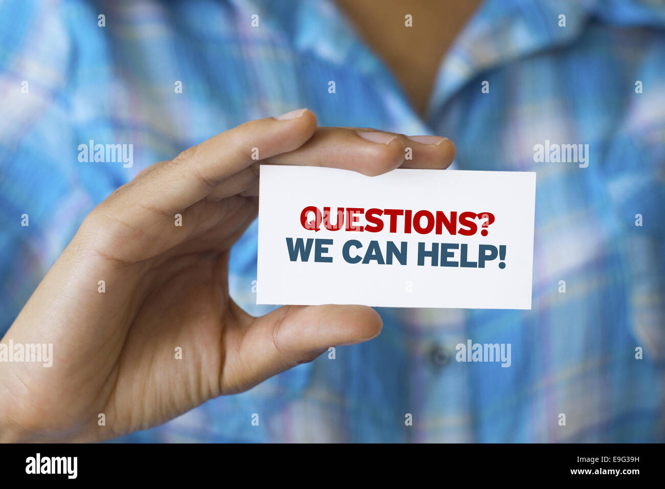 Questions we can help Stock Photo - Alamy