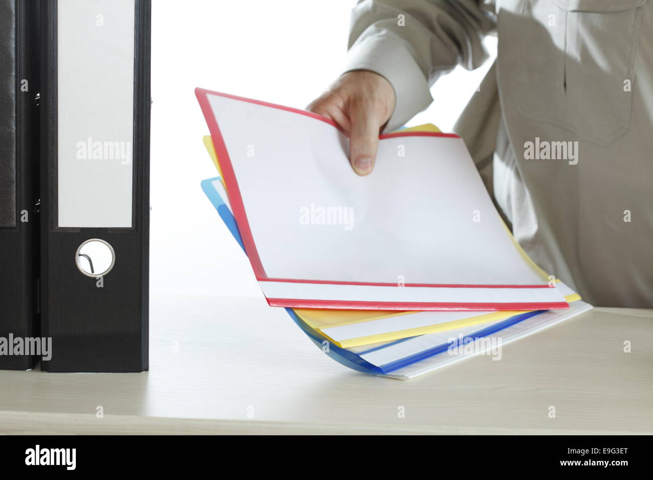 Documents on desk hi-res stock photography and images - Alamy