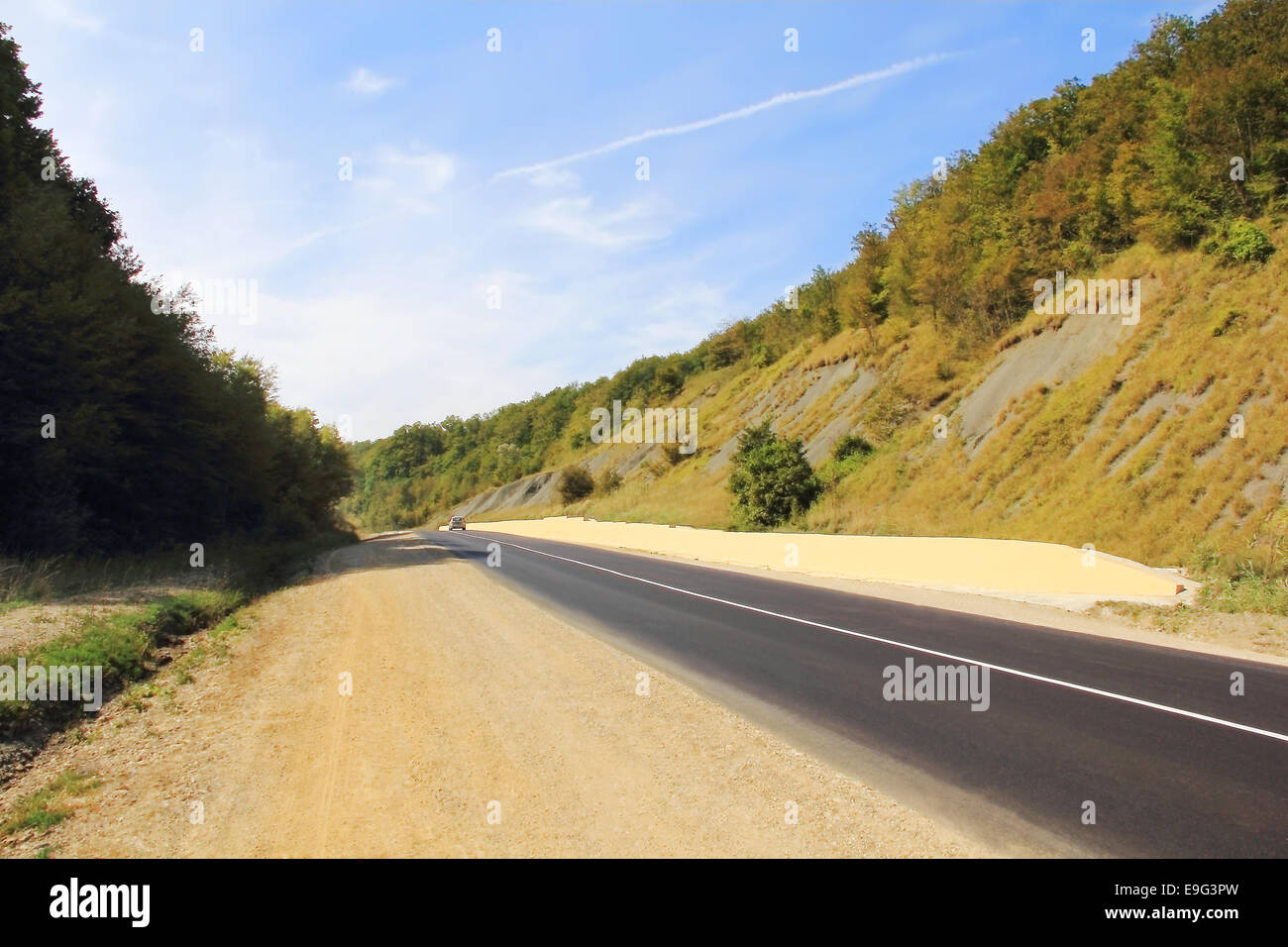 Summer landscape with road and sky Stock Photo - Alamy