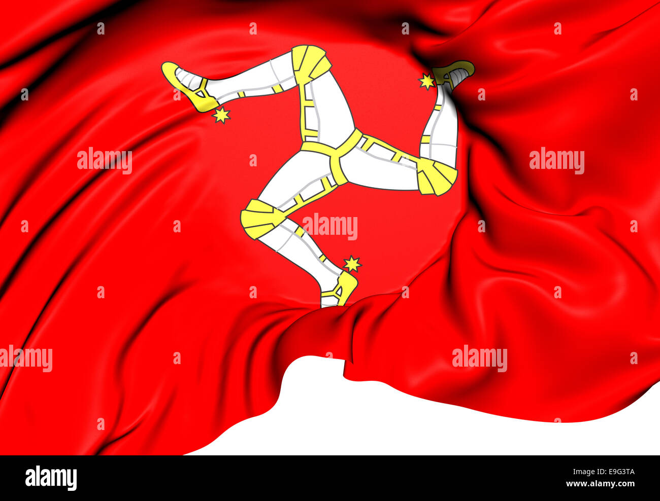 Isle of Man Flag Stock Photo - Alamy