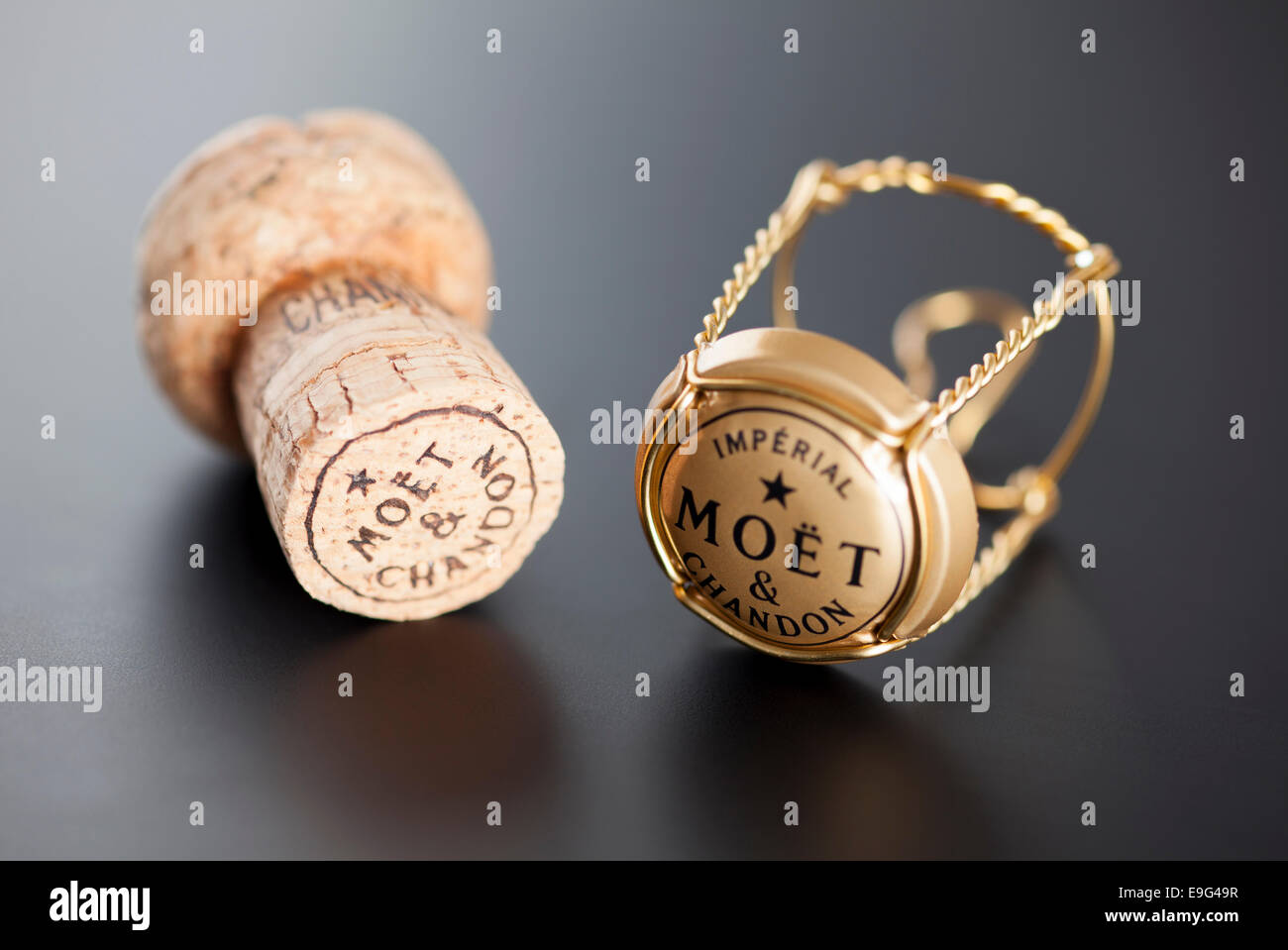 Tambov, Russian Federation - January 14, 2014 Moet & Chandon Champagne ...