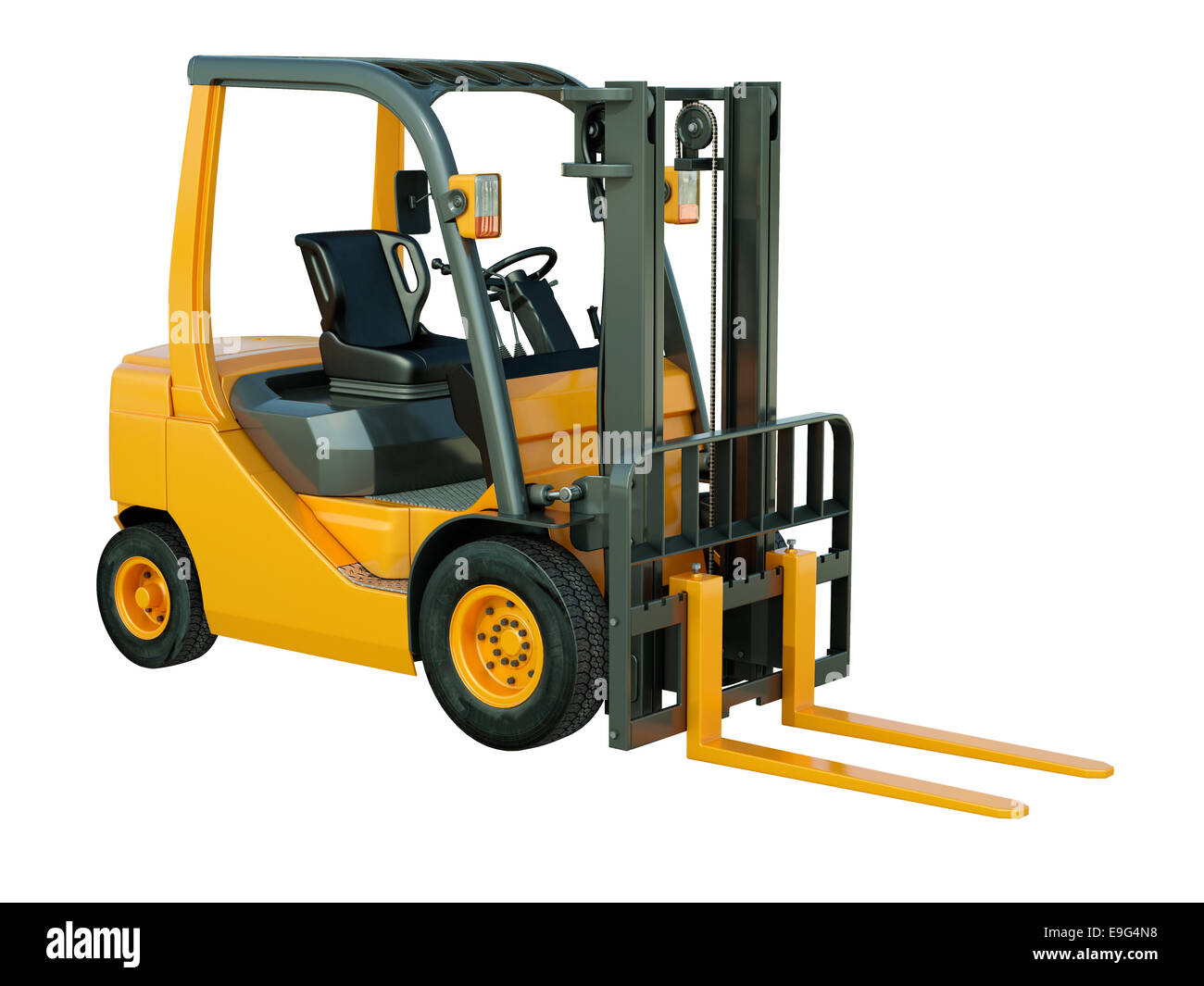 Forklift truck isolated Stock Photo - Alamy