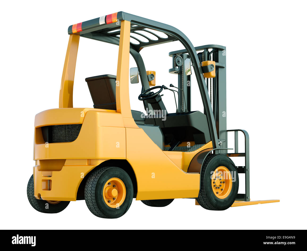 Forklift truck isolated Stock Photo - Alamy