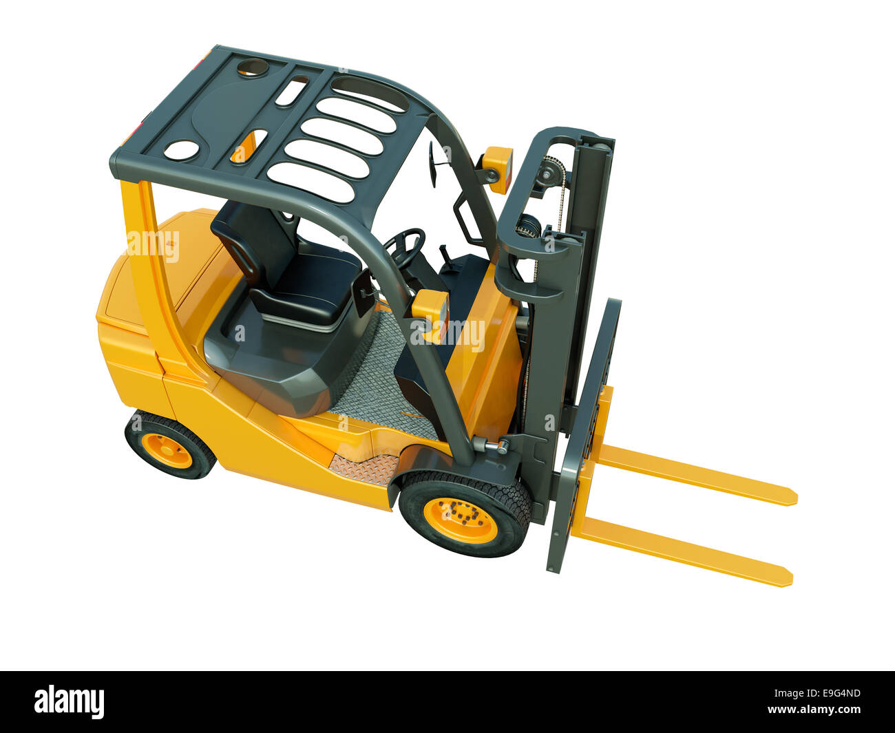 Forklift truck isolated Stock Photo - Alamy