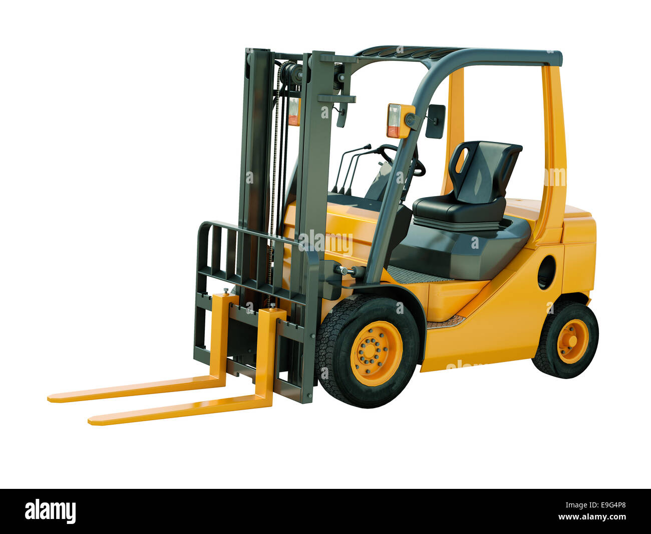 Forklift truck isolated Stock Photo - Alamy