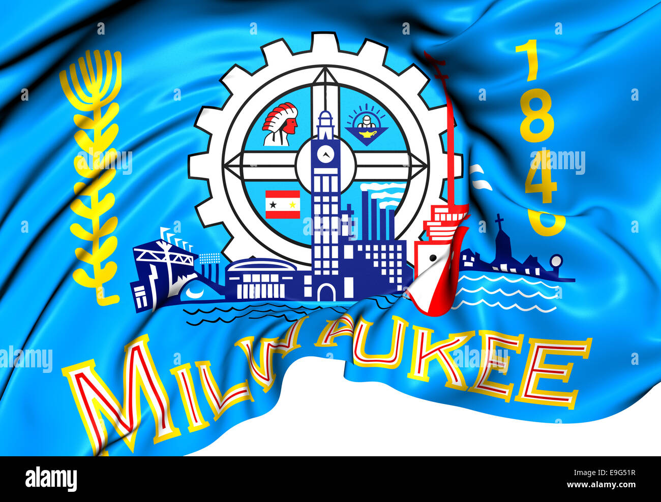 Milwaukee city flag hi-res stock photography and images - Alamy