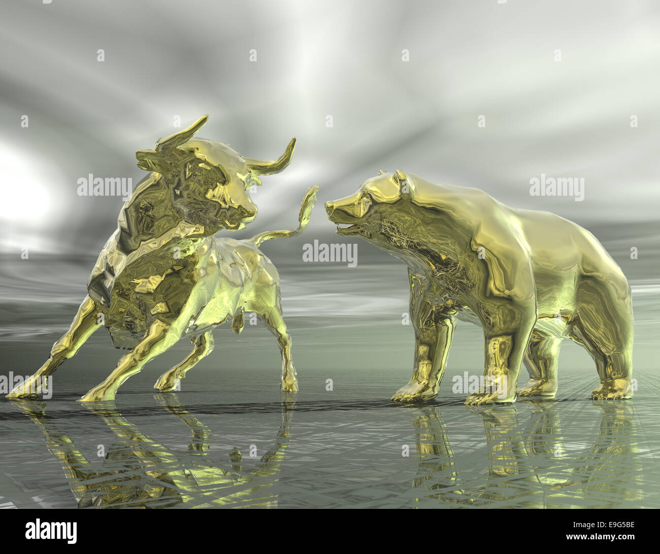 bull and bear Stock Photo - Alamy
