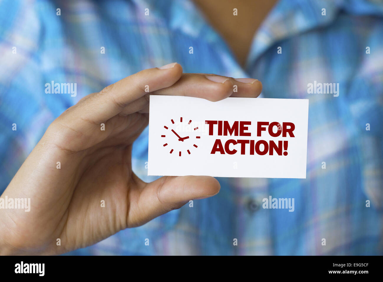 Time For Action Stock Photo - Alamy