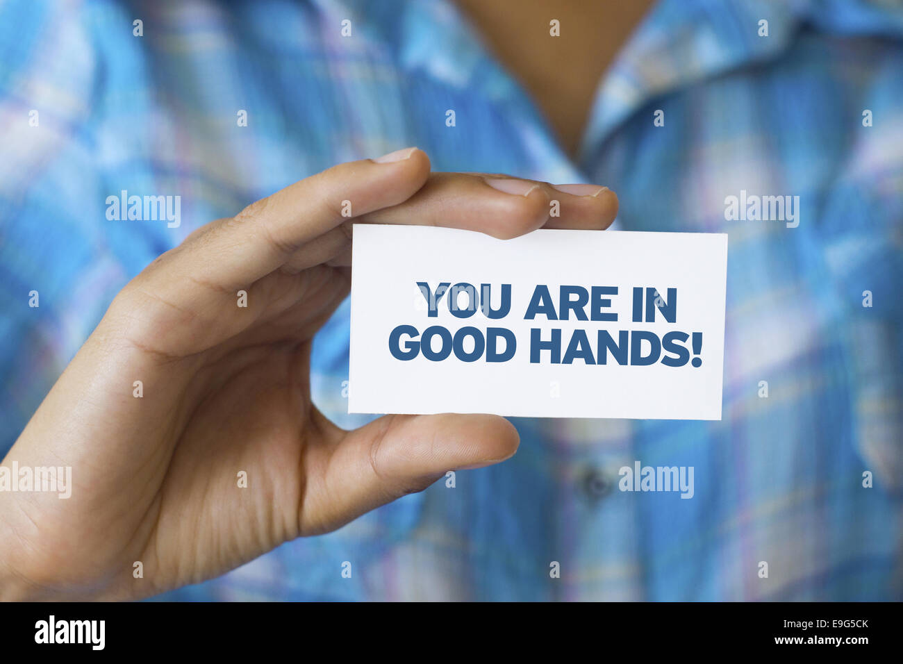 You are in Good hands Stock Photo - Alamy