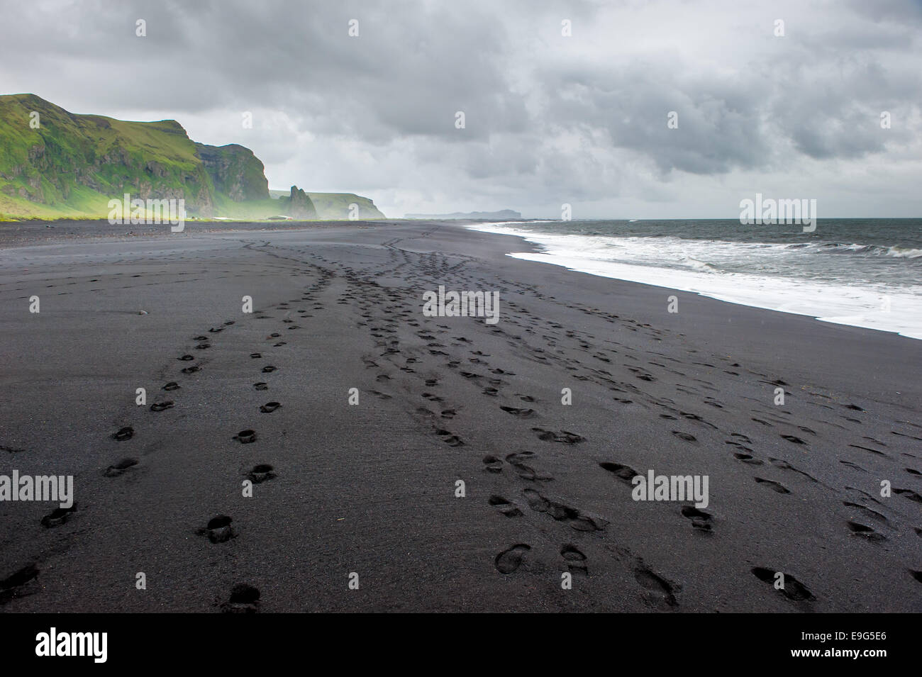 Black sandy lava beach in hi-res stock photography and images - Alamy