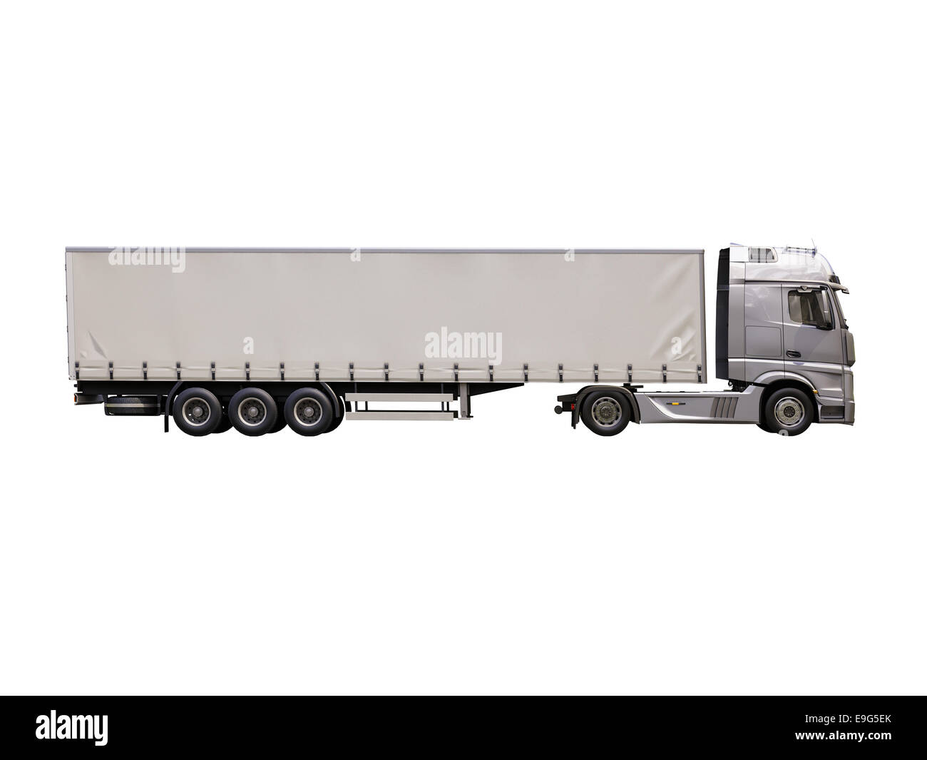 Semi-trailer truck isolated Stock Photo - Alamy
