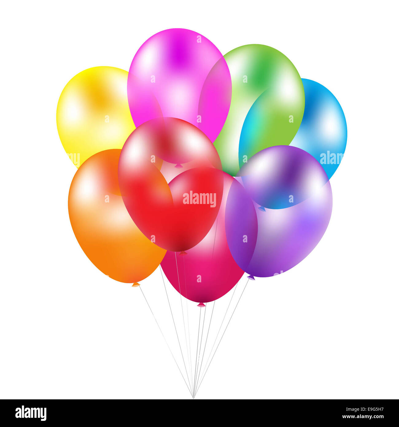Primary color party balloons background hi-res stock photography and ...