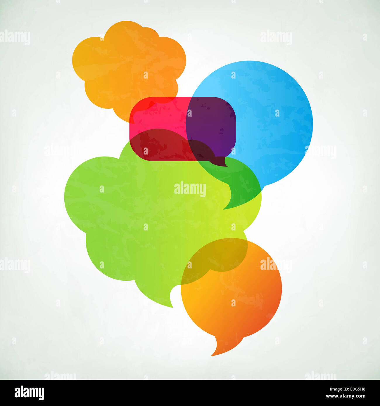 Colorful Speech Bubbles Stock Photo - Alamy