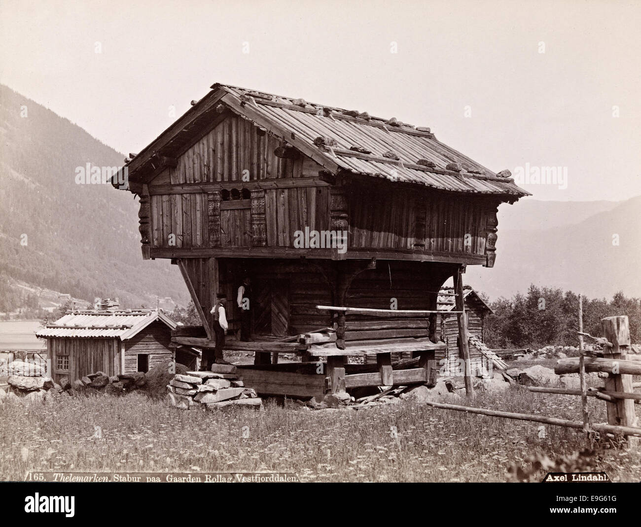 This photograph, taken by Axel Lindahl, shows a traditional Norwegian ...