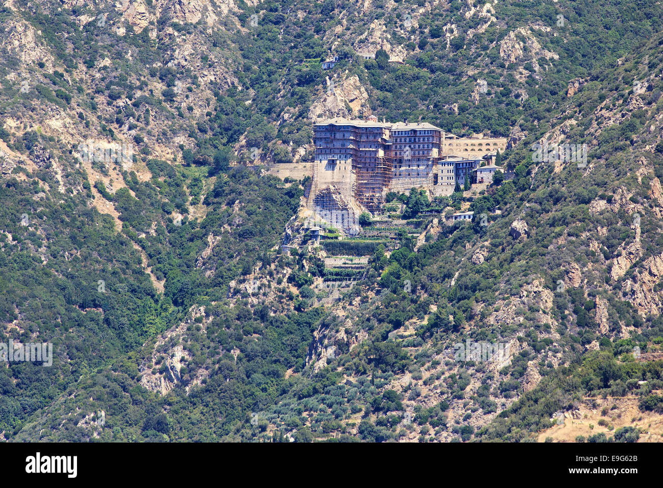 Simonopetra Monastery. Holy Mount Athos Stock Photo - Alamy