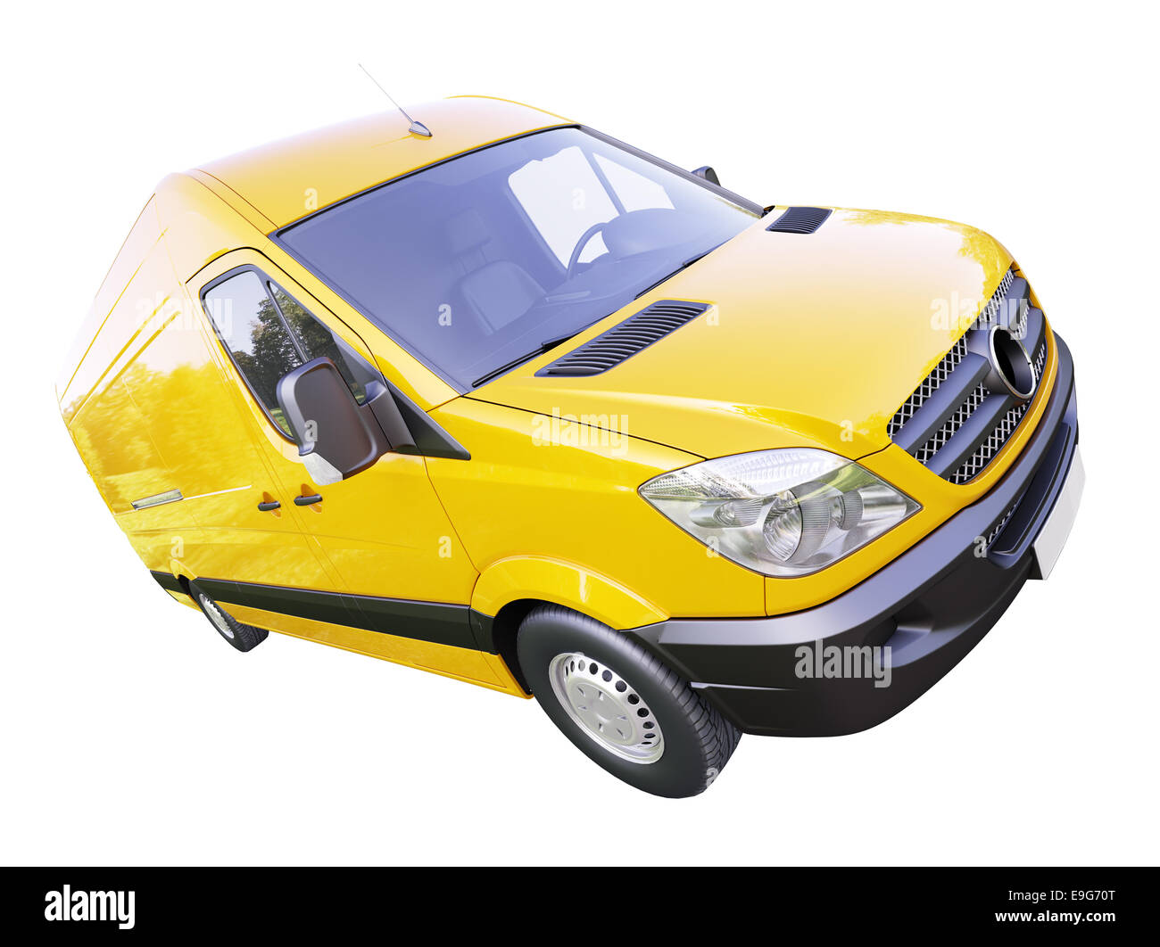 Commercial van isolated Stock Photo - Alamy