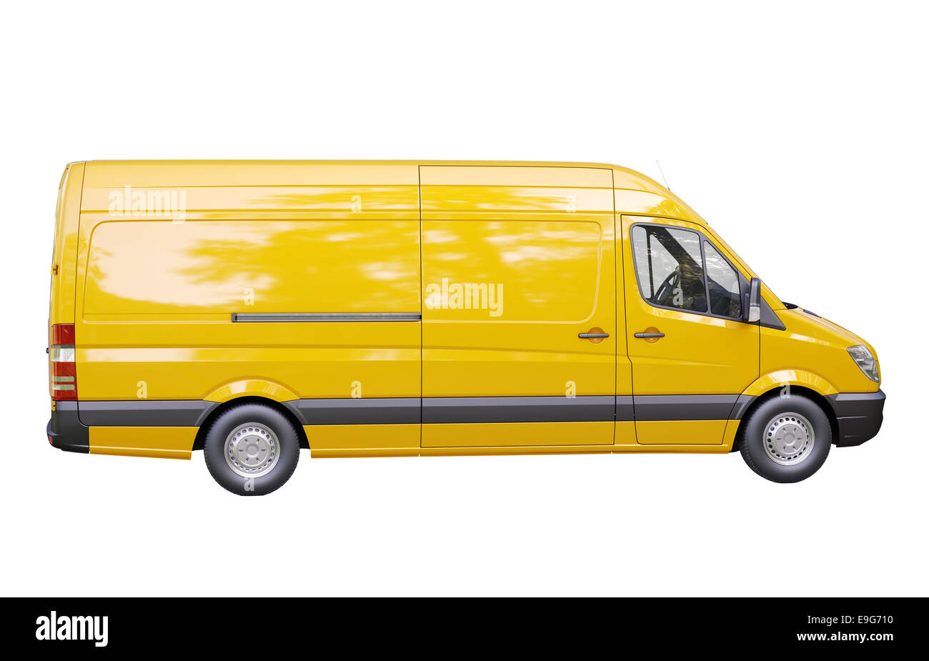 Commercial van isolated Stock Photo - Alamy